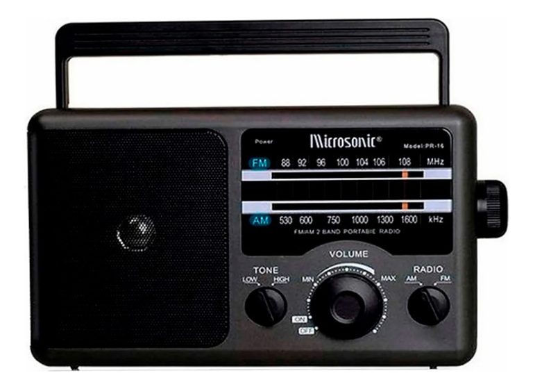 Radio De Mesa Microsonic Am- Fm Corriente Pilas Audio Rad16 - Albion Haus